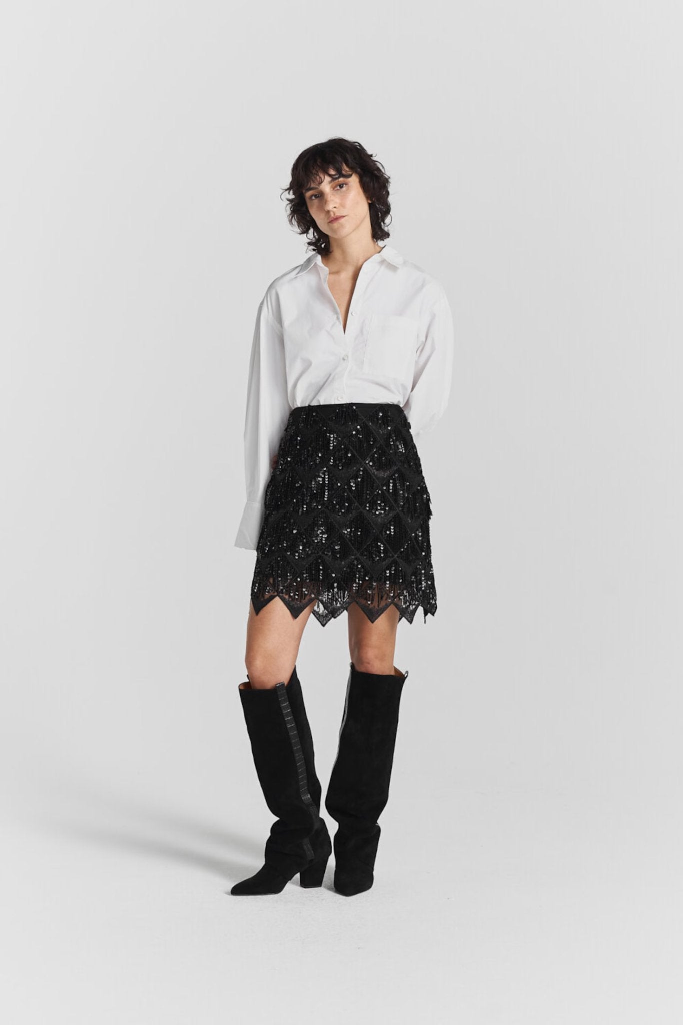 Twist & Tango - Melvina Sequin Skirt Black - Smuk