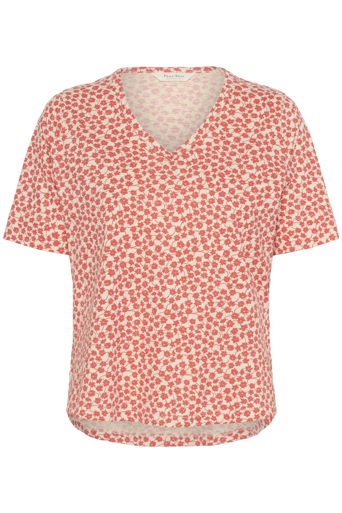 Part Two - Curlia T-Shirt Bittersweet Mini Grid Flower - Smuk