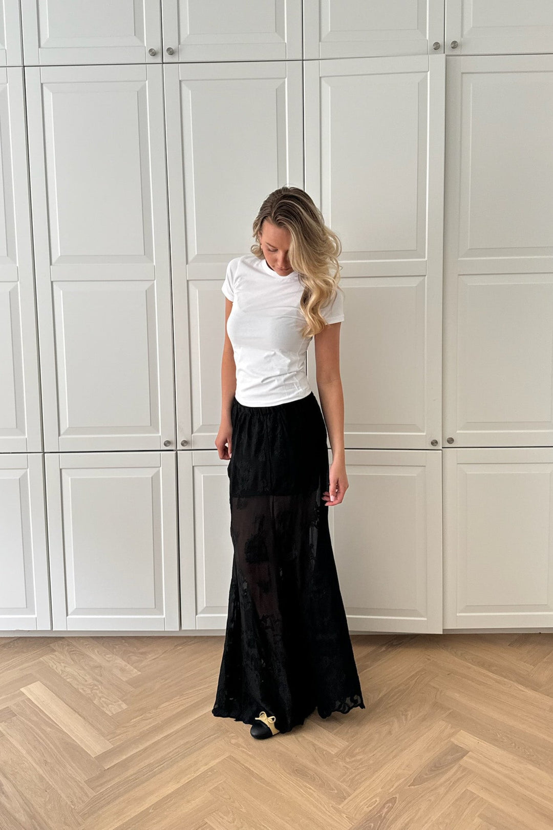 BYIC - Ellinor Lace Maxi Skirt Vintage Black - Smuk
