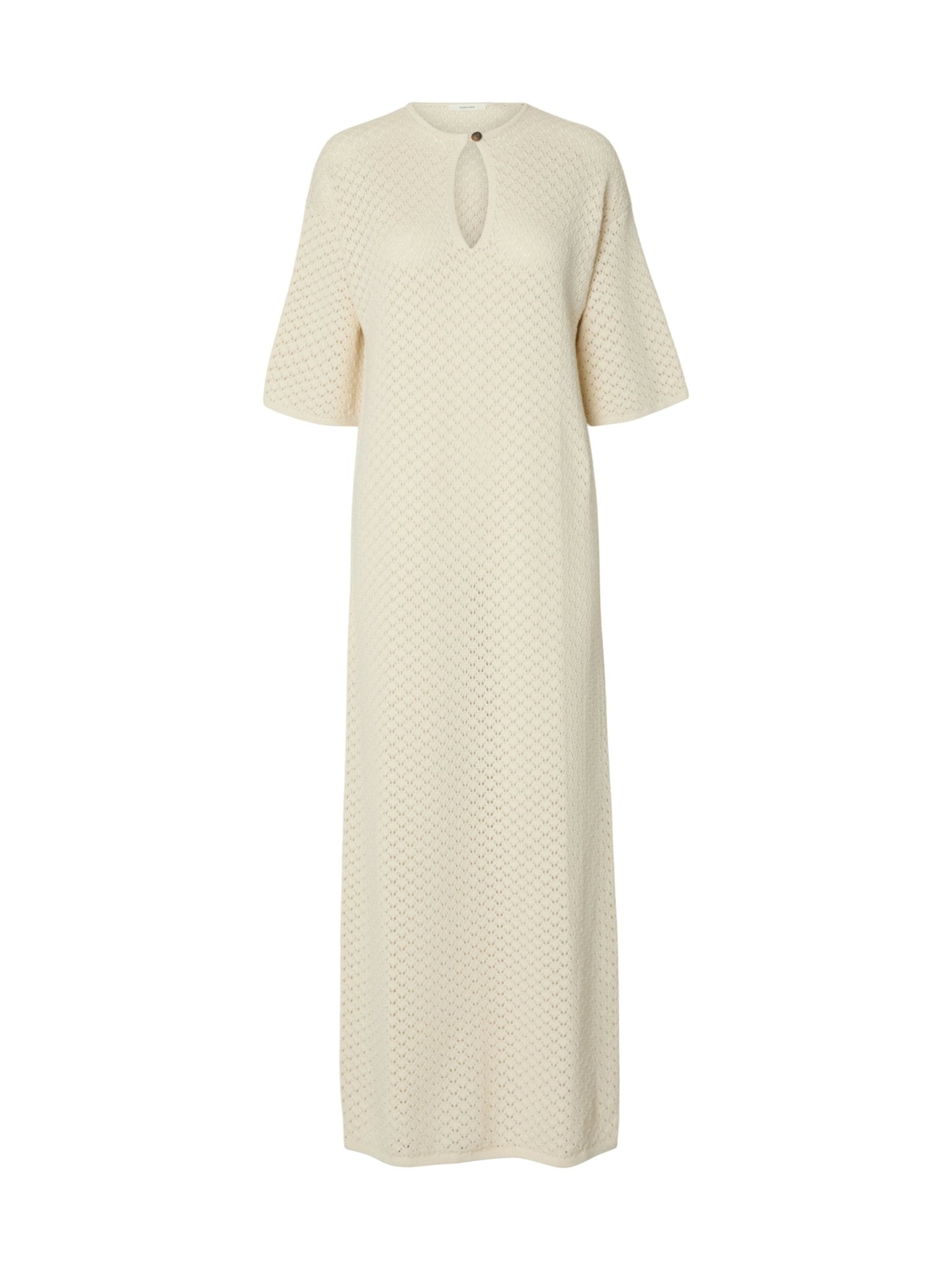 Selected Femme - Ivy 2/4 Knit Structure Dress Birch - Smuk