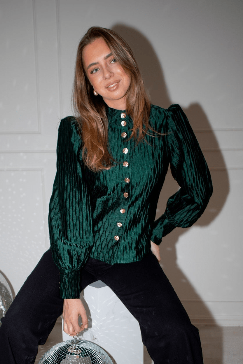YAS - Ripple Ls Shirt Ponderosa Pine - Smuk
