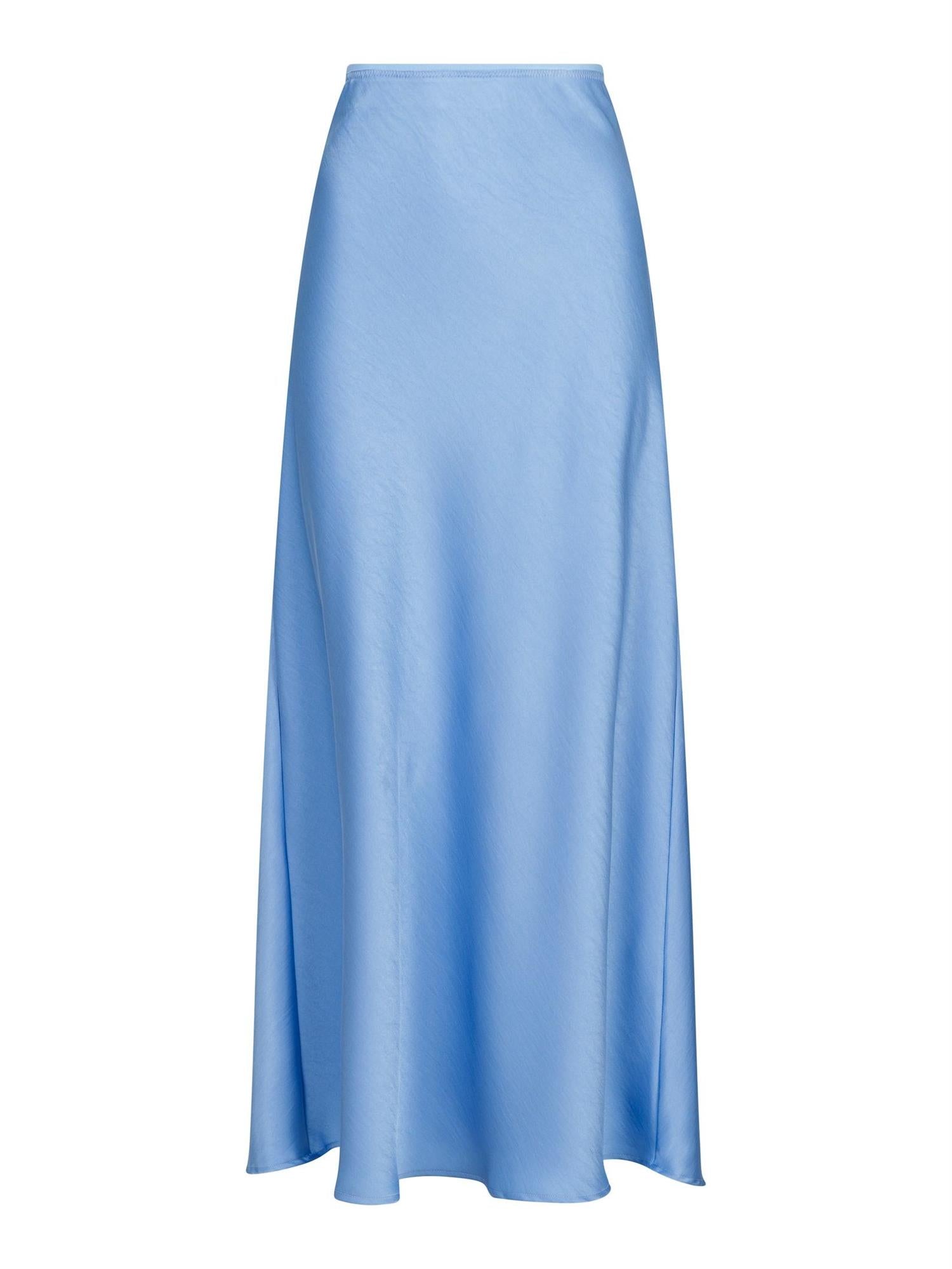 Neo Noir - Vicky Heavy Sateen Skirt Dusty Blue - Smuk