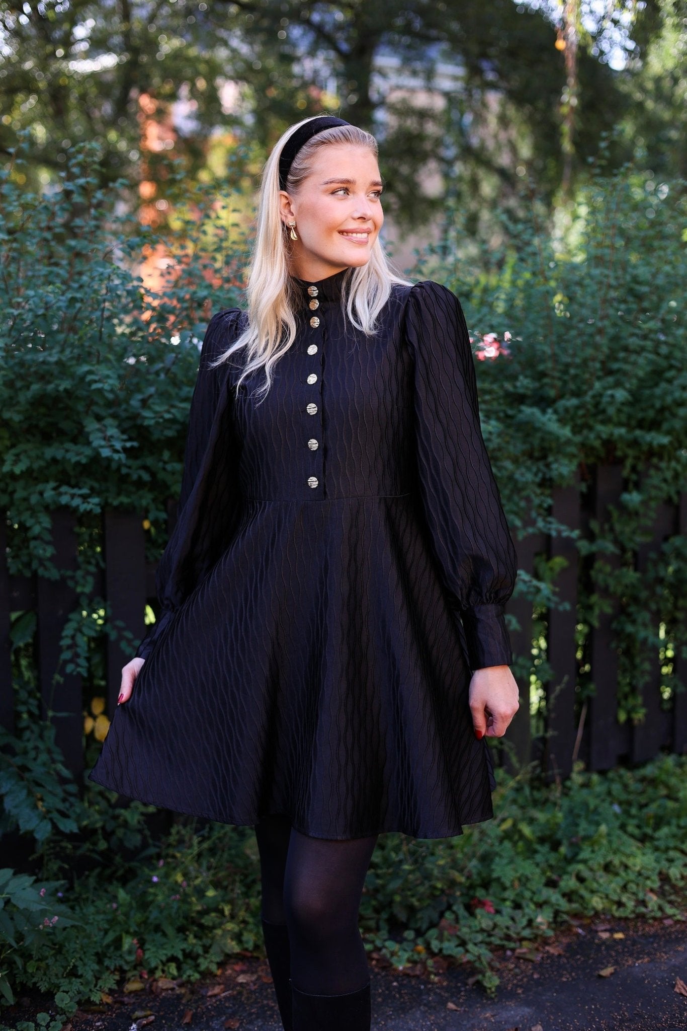 YAS - Yasripple Ls Dress Black - Smuk