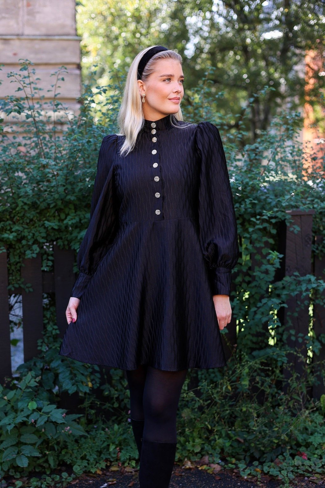 YAS - Yasripple Ls Dress Black - Smuk