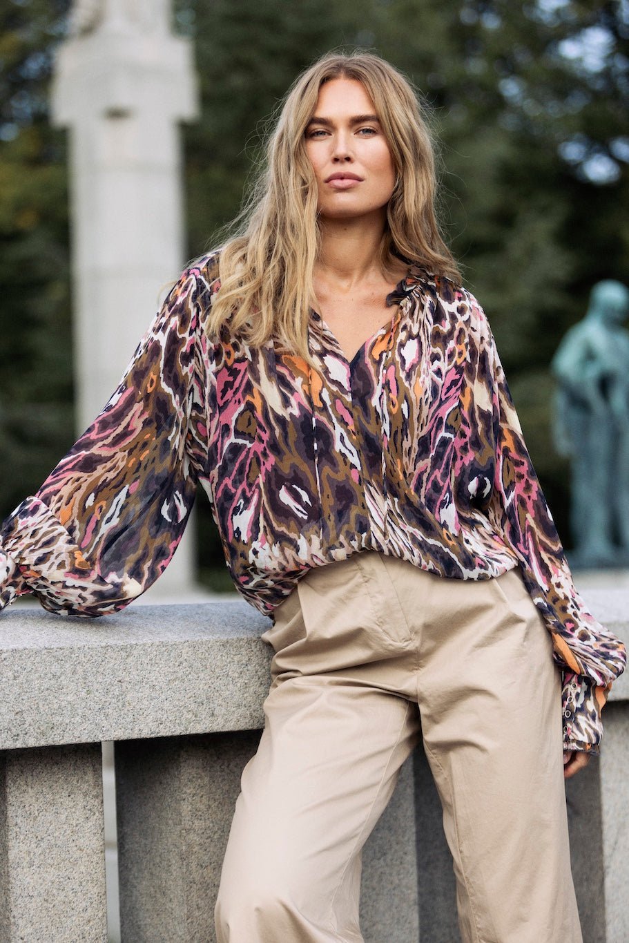 Katrin Uri - Leopard Bianca Blouse Multi - Smuk